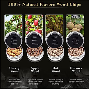 Cocktail Smoker Kit with Torch - Wood Chips, Ice Stones & Torch for Smoke Infused Whiskey Making - Gifts for Men Who Have Everything - Bartender Mixology Accessories Gift Set (Butane Not Included)