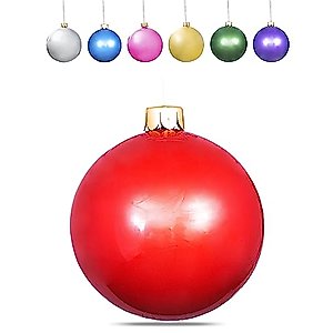 Inflatable Oversized Ornaments Jumbo Christmas Balls 15" 18" 25" or 30" inches Holiday Decorations Indoor Outdoor