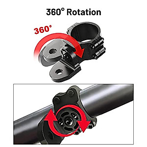 2pcs Adjustable UTV Flag Mount Whip Light Mount Antenna Bracket for 1.75 to 2 inch Compatible with Polaris RZR 900 1000 XP Pro Turbo Can Am Maverick X3 Commander 2017-2023 Black…