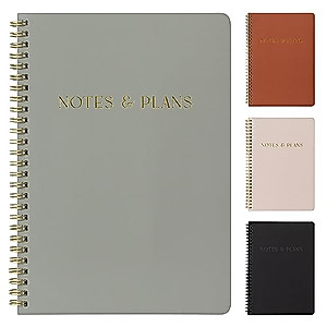 Simplified Daily Planner And Notebook With Hourly Schedule - Aesthetic Spiral To do List Notepad to Easily Organize Your Tasks And Appointments - Stylish Book And School Or Office Supplies For Women