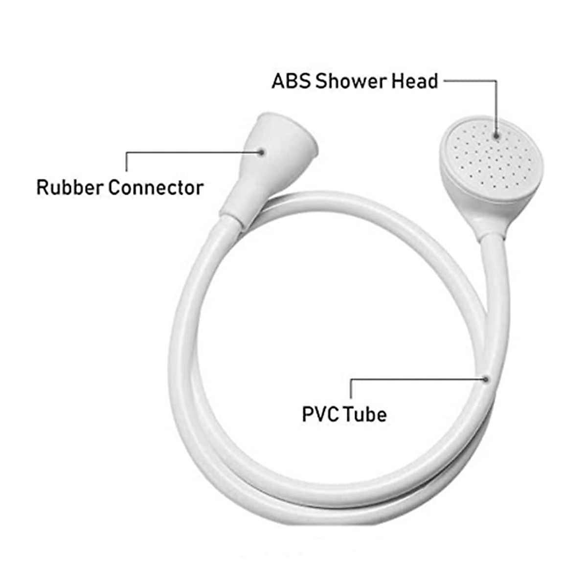 44.5in long Portable Sink Hose Faucet Sprayer,Shampoo Sprayer Handheld Hose Faucet Shower Head Spray Hose for Bathing Baby,Pets Shower, Washing Hair,Rinsing Vegetables