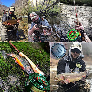 Aventik 2in1 Fly Fishing rods IM12 Nano Fast Action rods with Extra Extension Section rods 9'2'' LW3/4 4pc into 10’6” LW3/4 9’ 5/6 4pc into 10’4” LW5/6 Trout & Nymph Fly Rod (9'2'' LW3/4)