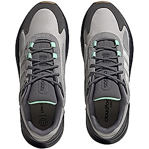adidas Men's Ozelle Running Shoe, Grey One/White/Pulse Mint, 11