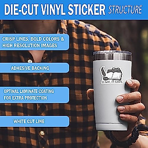 Miraki Go Away I'm Reading Sticker, Book Lover Sticker, Reading Lover Sticker, Book Club Sticker, Water Assitant Die-Cut Vinyl Bookish Decals for Laptop, Phone, Water Bottles, Kindle Sticker