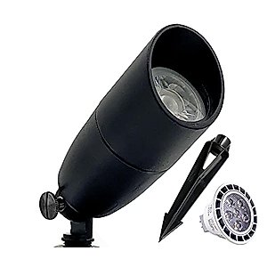 LED Spot Lights Outdoor 7W LED Landscape Light 111 - Solid Aluminum Metal Wall Light Security Lighting LED Yard Lights for Bright Long Lasting Home Garden Patio Pool Area Lighting (Includes Bulb)