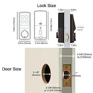 Lockly Secure Pro Deadbolt, Wi-Fi Smart Lock, Keyless Entry Door Lock, Smart Locks for Any Doors, PIN Genie® Keypad, 3D Biometric Fingerprint Sensor, Auto Lock, Rekeying Capability - Venetian Bronze