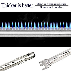YOUFIRE Gas Burners Tube 18" x 1" Pipe Burner Grill Replacement Parts for for Affinity 3000 Series, 4 Burner Ducane Affinity 3100 3200 3400, 4100, Affinity 31421001, Stainless Steel Burners