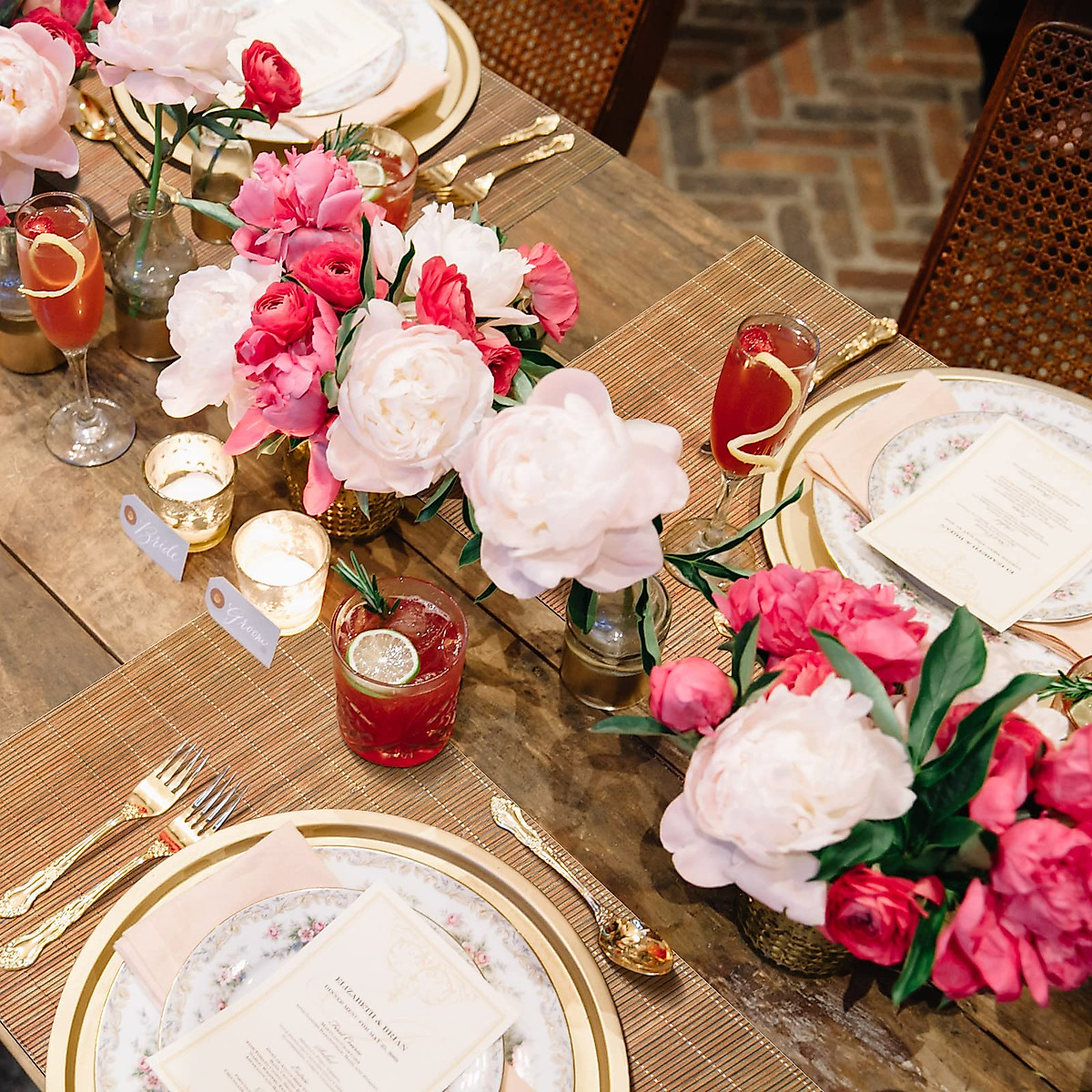 50 Pcs Disposable Bamboo Paper Placemats 12 x 16 Inch Farmhouse Table Mat Natural Brown Sushi Rolling Place Mat Rectangle Mat for Table Dining Kitchen