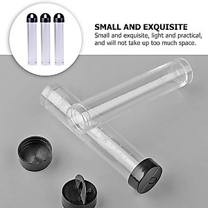iplusmile 30 Pack Tube Container 0.85oz Clear Plastic Tube Bead Containers Liquid Containers with Black Screw-top Lid & Cylindrical Bottom, Easy to Stand and Place (Diameter 0.78"/ Length 4.13")