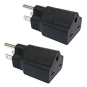 Hydro Plus 2 Pcs 220V/ 240V to 110V/ 120V Plug Adapters for Grow Light Kit Hydroponics Indoor Growing System Accessories(220V/ 240V to 110V/ 120V, 2 Pack)