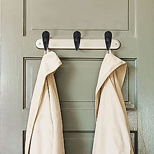 Mzizi Dco Wall Hooks,Coat Hooks Wall Mounted,Single Metal Hooks, Heavy Duty Wall Hooks for Hanging Hat Towel Robe Bag Jacket Clothes (Black 15PCS)