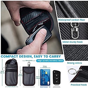 YZHIDIANF 2023 Key Fob Upgrade Triple Protector-2 Pack Faraday Key Bag,Prevent Thieves from Keyless Car Theft, RFID Signal Blocke Pouch Anti-Theft,Hacking,Spying