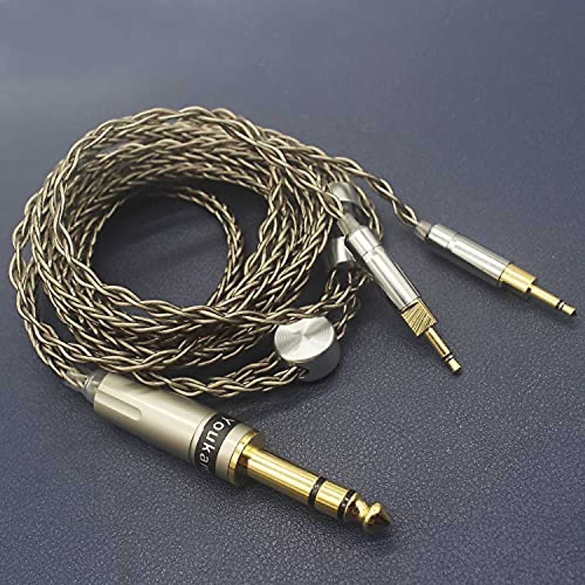 Youkamoo 6.35mm Headphone Cable Compatible for Sennheiser HD700 HD 700 Headphones 8 Core Silver Plated Replacement Audio Upgrade Cable