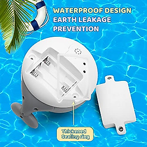 Candyfouse Baby Bath Toys, Whale Spray Swimming Pool Toy, Four Water Spray Patterns, Baby Light Up Bath Tub Toys, Waterproof Design Fun Bath Toys, Smooth Body Safety, Baby Toys for Kids（Grey）