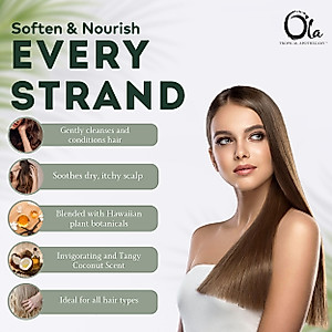 Tropical Apothecary Ola Coconut Organic Shampoo and Conditioner Hair Pair Combo - 8 Fl Oz each