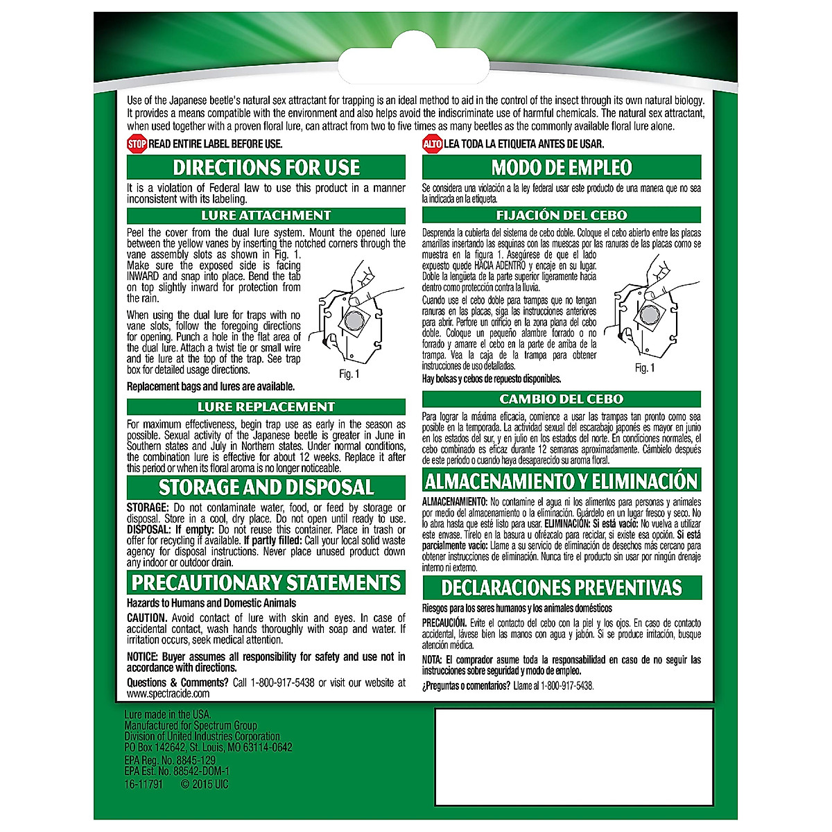 HARRIS Asian Lady Beetle, Japanese Beetle, and Box Elder Killer, Liquid Spray with Odorless and Non-Staining Extended Residual Kill Formula for Insects (Gallon) & Spectracide Bag-A-Bug Japanese