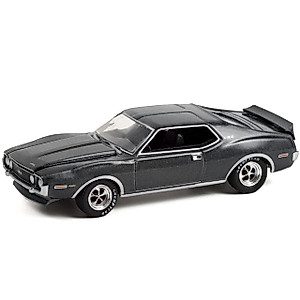 1971 AMC Javelin AMX Charcoal Gray Metallic with Black Nose Stripe Greenlight Muscle Series 26 1/64 Diecast Model Car by Greenlight 13310 A