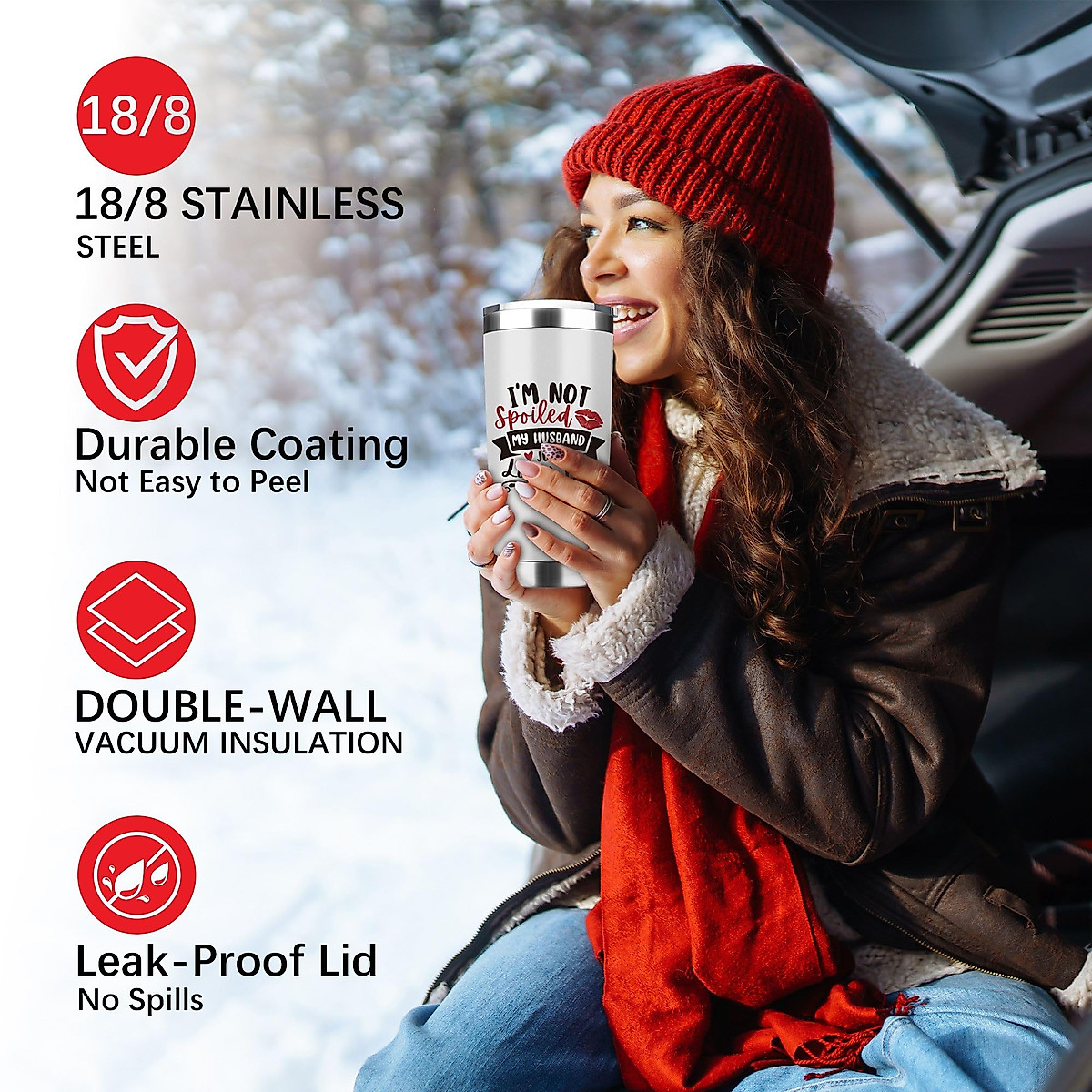 Anvianthor Mothers Day Gifts for Wife - Funny 20 Oz Wifey Tumbler, Cool Birthday Anniversary Wedding and Christmas Gifts for Women, Mothers Day Gift for Wife, Womens Valentines Gift