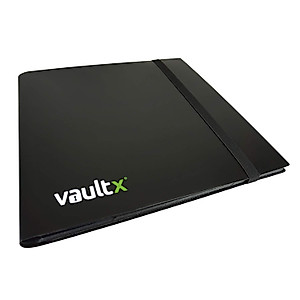 Vault X Binder - 12 Pocket Trading Card Album Folder - 480 Side Loading Pocket Binder for TCG (Black)