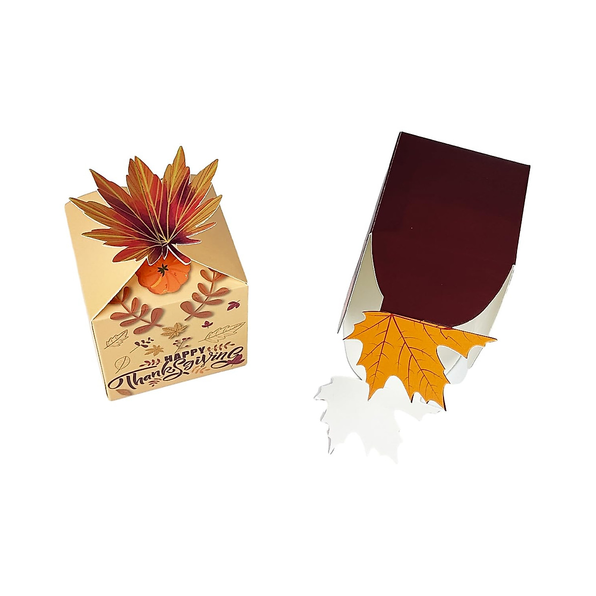 Gcardist Thanksgiving Cross Gift Boxes 28pcs 3.3x3.3x3.3 Inches Cookie Boxes for Festival Party,3D Square Gift Box for Gifts,Small Cardboard Box for cookie,chocolate,pudding, Widely Used in Various