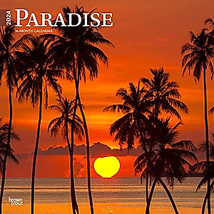 Paradise | 2024 12 x 24 Inch Monthly Square Wall Calendar | BrownTrout | Scenic Travel Nature Beach