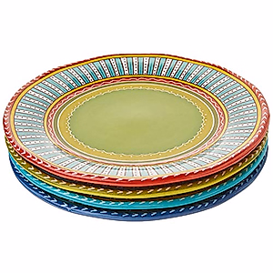 Certified International Valencia Dinner Plates (Set of 4), 11.25", Multicolor