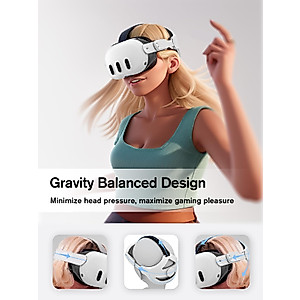 CNBEYOUNG Adjustable Head Strap Compatible with Quest 2 Quest 3, Replacement for Quest 2/3 Elite Strap Accessories for Enhanced Support and Comfort in VR