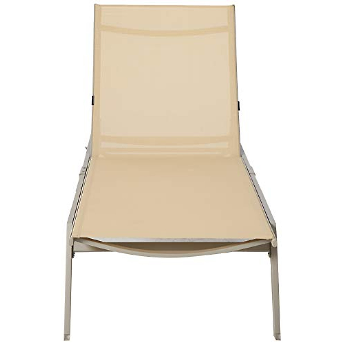 Ostrich Outdoor Princeton 2 Pack Patio Chaise Lounges | Patio Lounge Chairs | Patio Chairs | 5-Position Recliner Adjustable Sunbathing Lounge Chair for Patio, Beach, Yard, Pool, Tan & Taupe