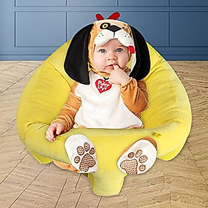Blublu Park Baby Support Seat Chair, Plush Cute Soft Animals Shaped Learning to Sit Chair Keep Sitting Posture Comfortable for Toddler, Yellow Duck