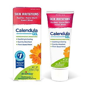 Boiron Calendula Gel Relief from Rashes, Skin Irritations, Razor Burn, Insect Bites, or Sunburns - Non-Greasy and Fragrance-Free - 2.6 oz