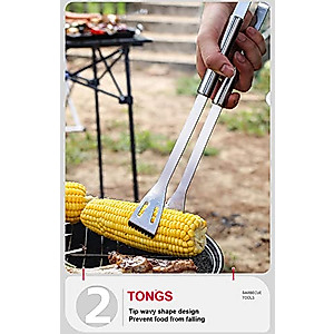 BBQ Grill BBQ Accessories, Stainless Steel Grill Tools Grilling Accessories Grill Set Barbecue Grill Accessories for Outdoor Grill, BBQ Tools Grill Utensils Grilling Tools