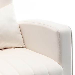 SZUBEE Modern Velvet Nursery, Accent Rocking Chair with with Solid Metal Legs, Upholstered Comfy Glider Rocker for Reading, Bedroom and Living Room,Beige