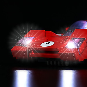 LMTIC Led Lighting Kit for Lego Speed Champions 1970 Ferrari 512 M 76906 Toy Building Kit Light Set Compatible with Lego 76906(NOT Included The Lego Sets)