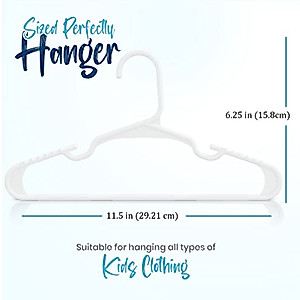 Utopia Home 20 Pack Kids Hangers - 11.5 Inch Plastic Baby Hangers for Closet - Childrens Hangers for Clothes & Infant Hangers for Closet - Ideal for Everyday Standard Use (White)