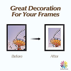 Mat Board Center, Pack of 25, 5x7 White Picture Mats with White Core for 4x6 Pictures