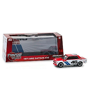 Greenlight Tokyo Torque - 1971 Datsun 510 - NO.46 Brock Racing Enterprises (BRE) - John Morton Limited Edition 1/43 DIECAST Truck Pre-Built Model