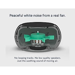 SNOOZ Pro - Smart White Noise Machine & Travel Case - Real Fan Inside, Non-Looping White Noise, Adjustable Tone & Volume - App-Based Remote Control & Sleep Timer - Midnight