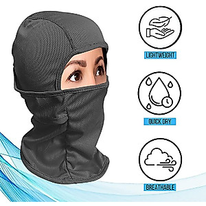 Backwoods Ski Mask Lettering Balaclava Cap Full Face Mask Cool Graphic Face Cover Snowboarding Cycling Unisex Balaclava (Black)