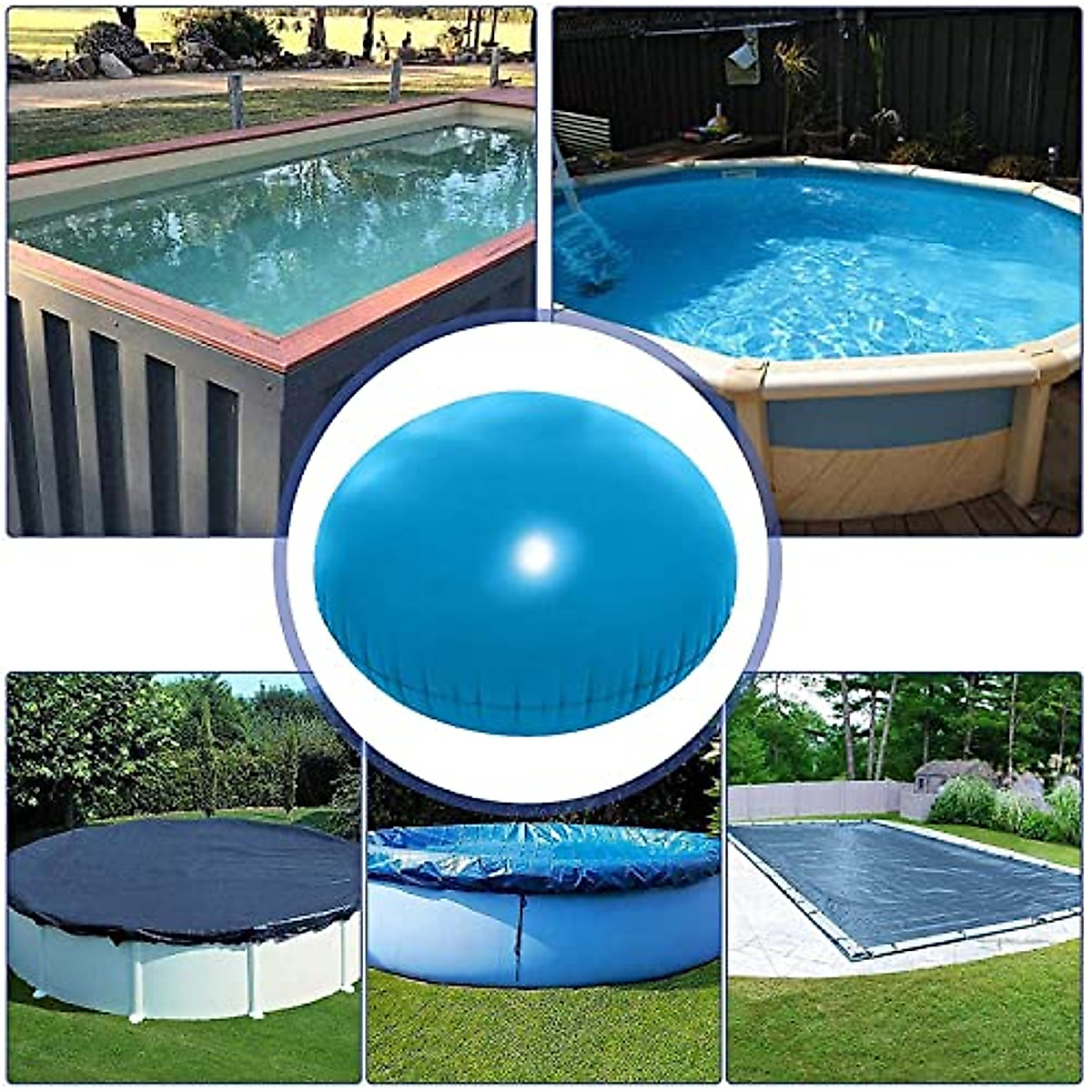 Pool Air Pillow, Ice Equalizer Air Pillow for Above Ground Winter Pool Covers, Swimming Pool Accessories Pool Pillows for Closing Winter, Inflatable Pool Pillow