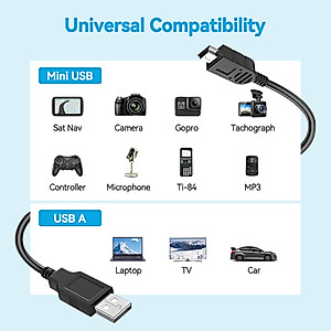 CJP-Geek 5FT Mini USB Data Sync Cable Cord Replacement for Audio Technica ATR2100 USB Dynamic & Blue Yeti Microphones Blue Snowball iCE Microphones
