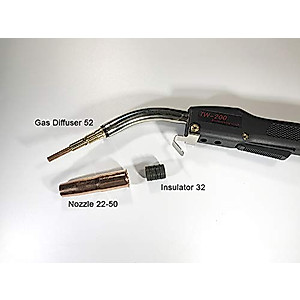 Mig Gun 250A fits Hobart Beta Mig 200 250 251 Mig Gun Stinger Mig Welder 12ft /15ft (15ft gun)