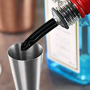 25 Pack Spot Caps Pourer Covers, Liquor Caps Bottle Spout Dust Protection for Liquor Bottles, Black