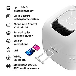 Cinemood TV - First LTE Portable Projector with Sim Card Slot for Indoor and Outdoor Movies 150'' Projection Up to 3 Hours Battery Wireless Up to 256 GB Storage