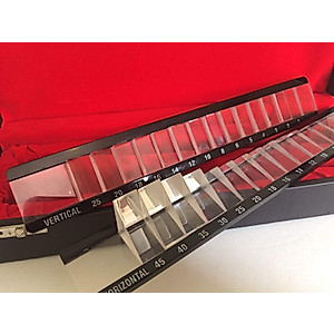 Prism Bar Ophthalmic Vertical & Horizontal Set in a Secured Case