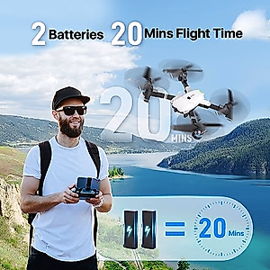 Drones with Camera for Adults - 1080P FPV Drone with Carrying Case, Foldable RC Drone W/2 Batteries, Altitude Hold, Headless Mode, ATTOP Camera Drones for Adults/Beginners, Girls/Boys Gifts