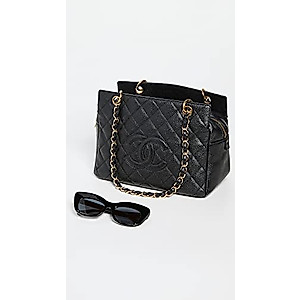 CHANEL Women's Pre-Loved Petit Timeless Tote, Caviar, Black, One Size