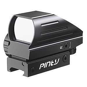 Pinty Red Green Reflex Rifle Scope Dot Sight 4 Different Reticles Black