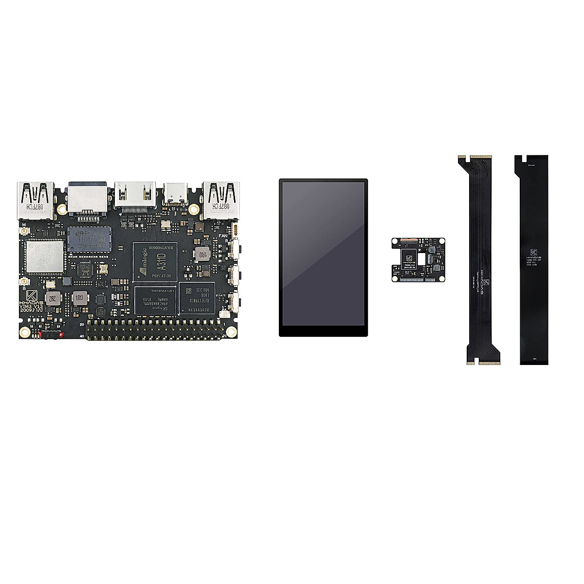 Khadas Single Board Computer, VIM3 Pro(4+32GB) Amlogic A311D+5 Inches Diagonal 5 Point Multitouch Resolution 1080 * 1920 TS050 Touchscreen Kit