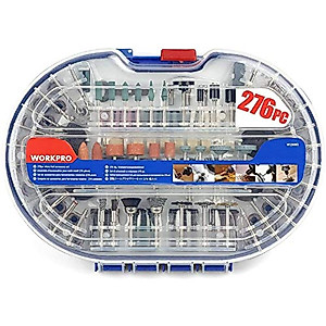 WORKPRO 276-piece Rotary Tool Accessories Kit Universal Fitment for Easy Cutting, Carving and Polishing