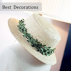 Elane 3 Rolls 10 Yards Decorative Ribbon,Gold Ribbon for Gift Wrapping Ribbon Green Ribbon for Gift Wrapping,Green Leaf Ribbon